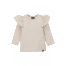 Ruffle Longsleeve Rib Sand – Duurzaam & Stijlvol | Babystyling